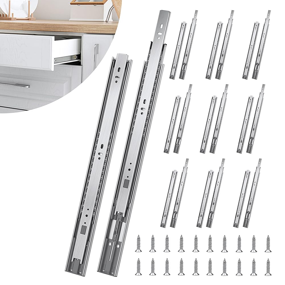 VVENACE 10 Pairs 16 inch Soft Close Drawer Slides 12 14 16 18 20 22 ...