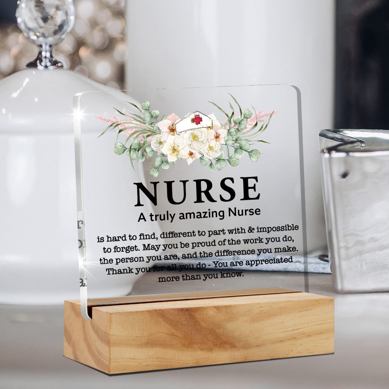 Snapklik.com : Acrylic Nurse Plaque Sign, Amazing Desk Decor