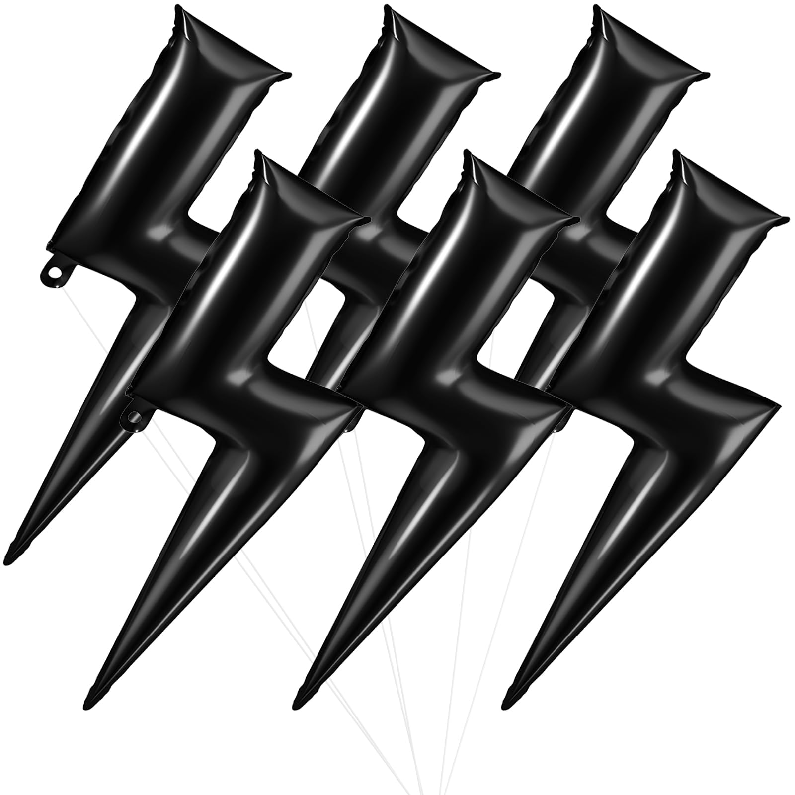 Amazon.com: 6 Pcs Lightning Balloons 45 Inch Black Flash Mylar Foil ...