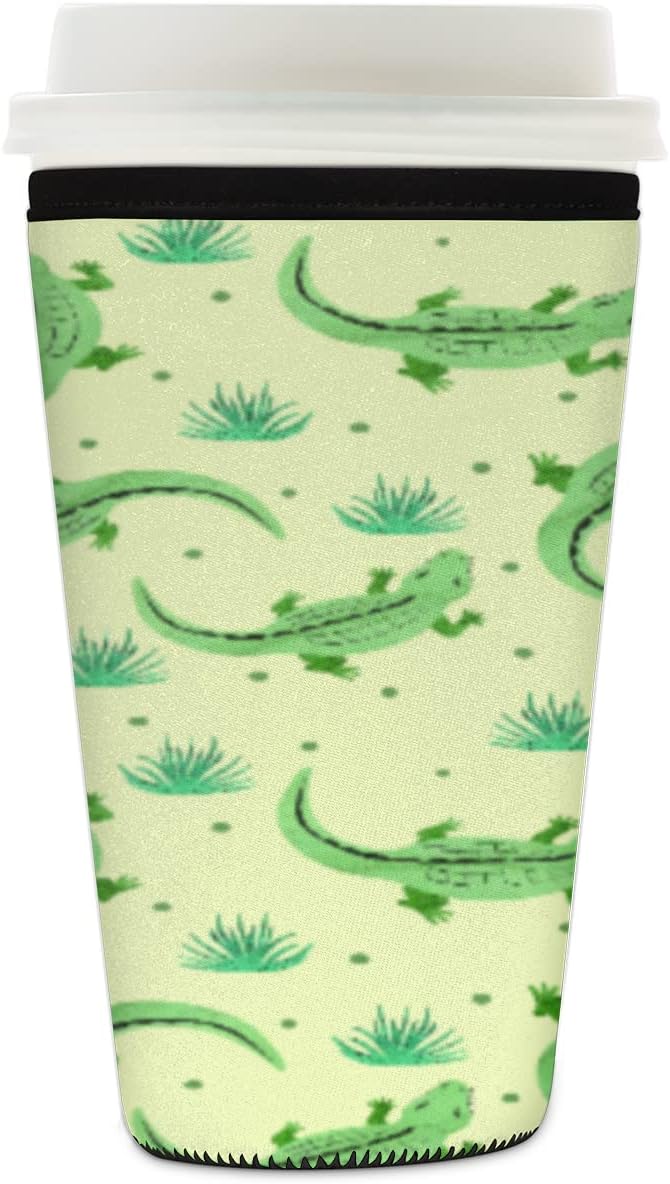 Amazon.com: Alligator Iced Coffee Sleeve Reusable Neoprene Insulator ...