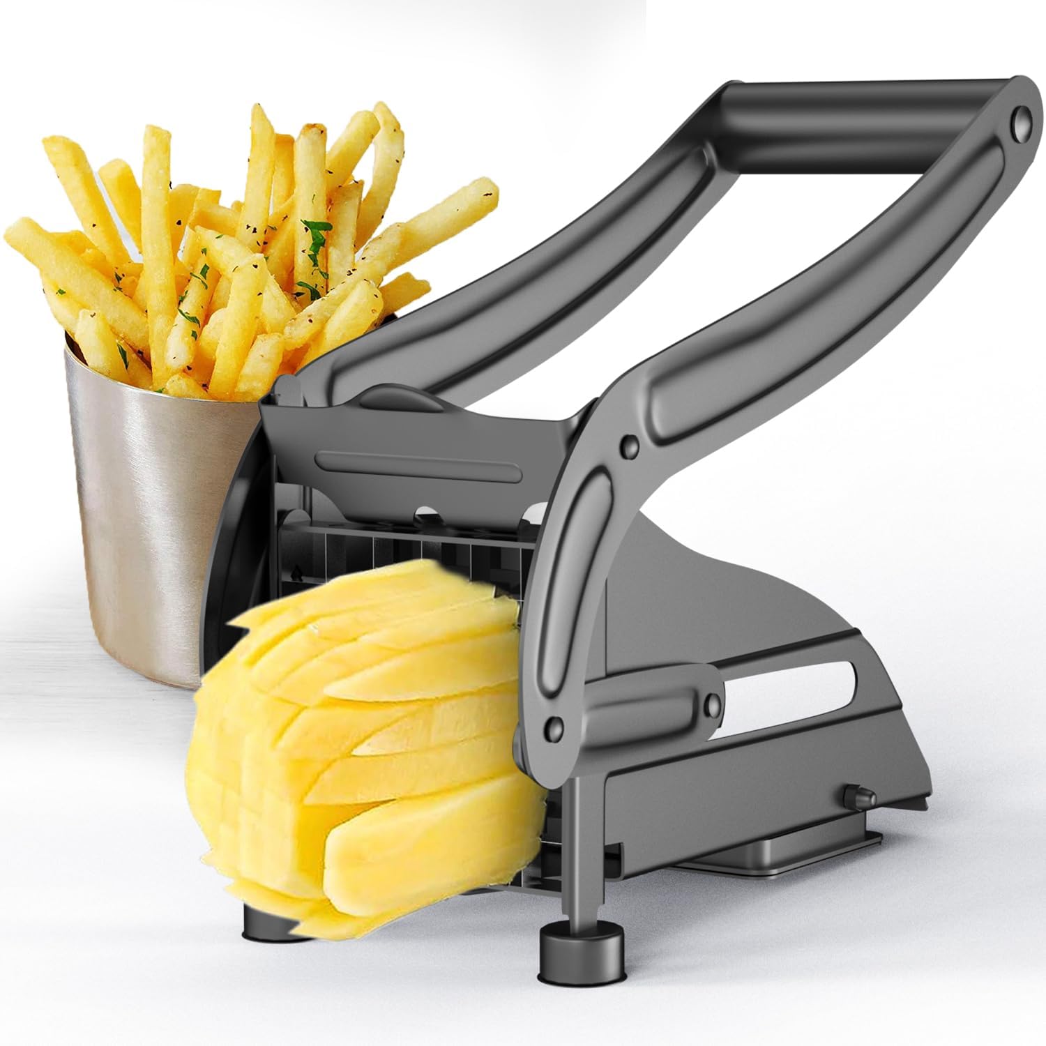Amazon.com: Coma French Fry Cutter With 2 Blades, Potato Slicer, Dicer ...