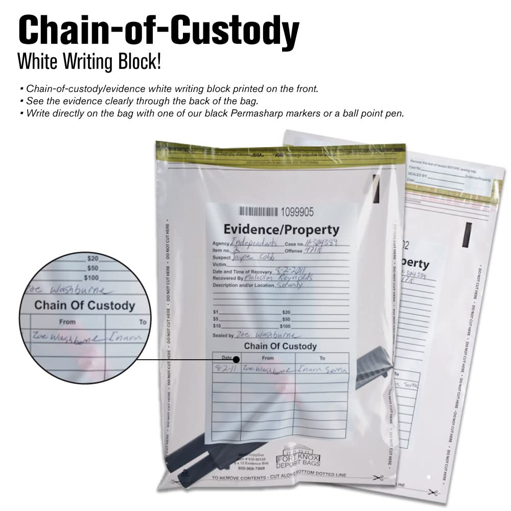 Snapklik.com : Clear Evidence Bags Case Of 500 9W X 12H Tamper Evident ...