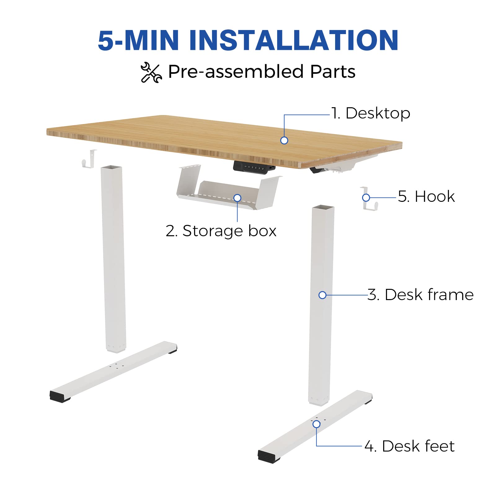 Snapklik.com : FLEXISPOT Standing Desk Electric Sit Stand Desk