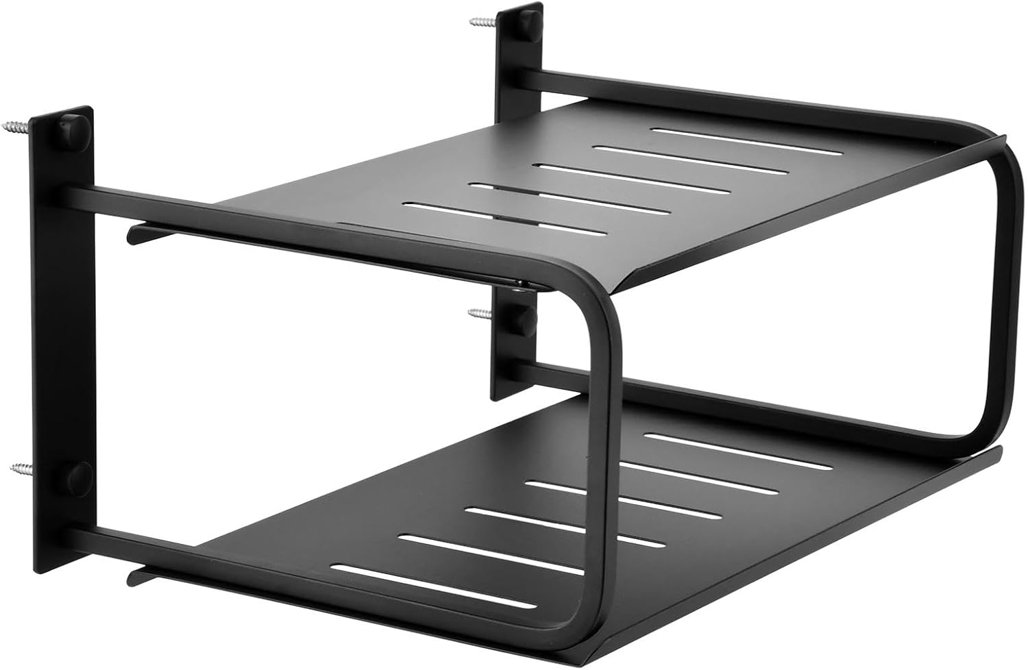 Amazon.com: 2 Layers Projector Shelf, Wall Mount Double Floating Shelf ...