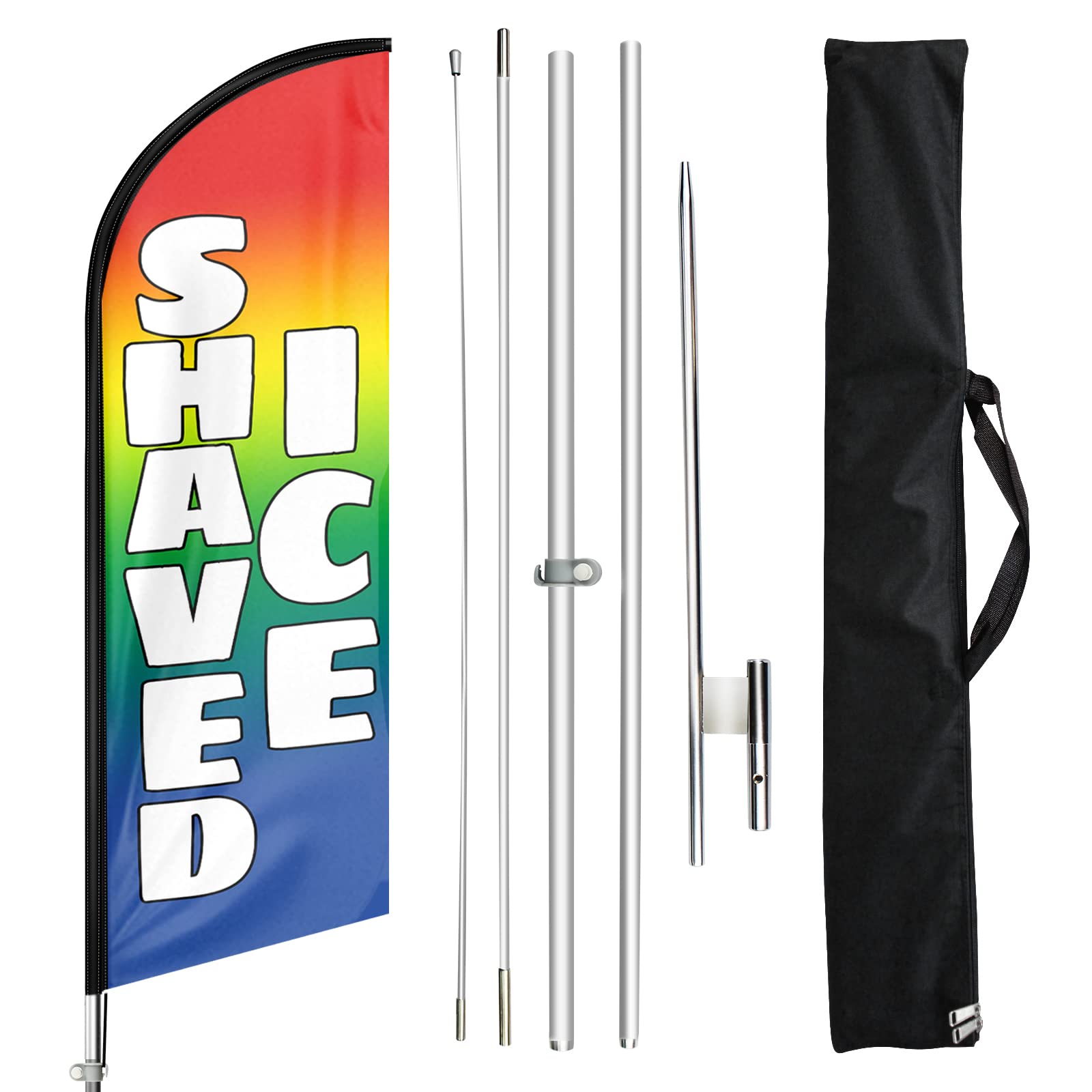 Amazon.com : Shaved Ice Swooper Advertising Flag, Shaved Ice Feather ...