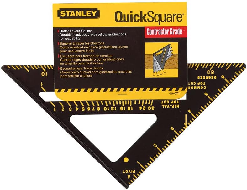 Amazon.com: Stanley Hand Tools 46-071 Premium Quick Square Layout Tool ...