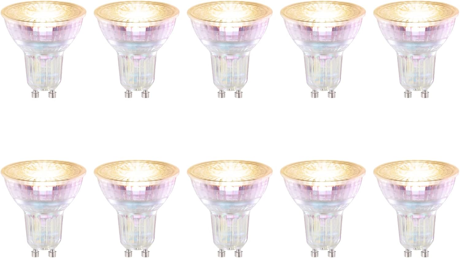 Linkind Led GU10 Lampe 35Watt Classic Glas, 2.4W GU10 Leuchtmittel ersetzt 35W, 2700K Led GU10 ...