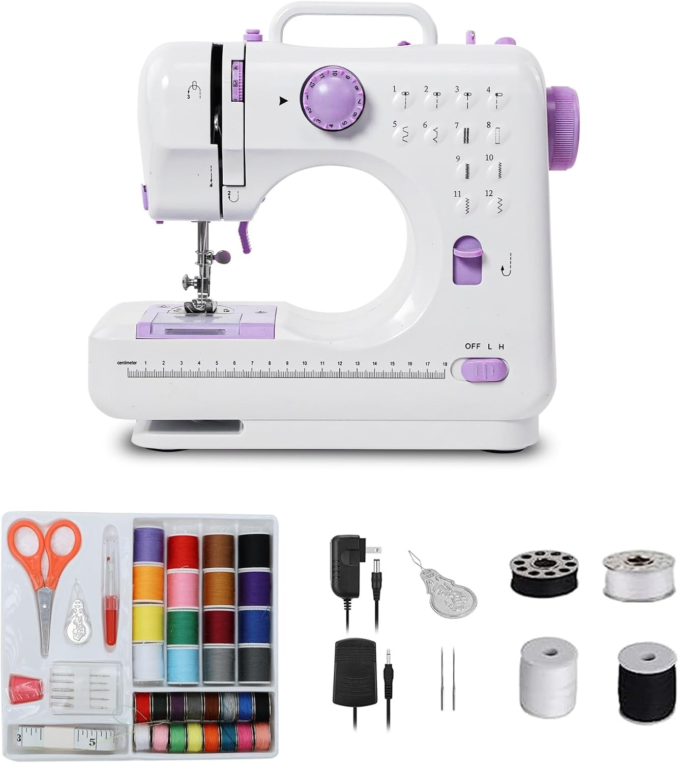 Amazon.com: WALLECOM Portable Sewing Machine for Beginners with 12 ...