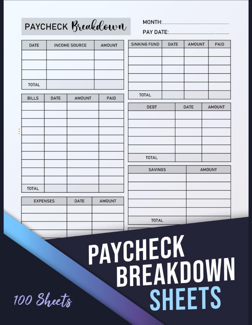 Paycheck Breakdown Sheets: Editions, Mekkipaycheckbre: Amazon.com: Books