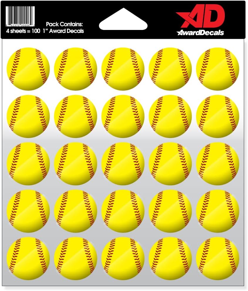 Amazon.com: 200 Pcs Helmet Stickers Baseball Softball Helmet Award ...