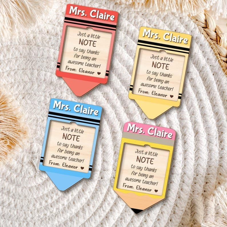 Amazon.com : Personalized Teacher Sticky Note Holder, Teacher ...
