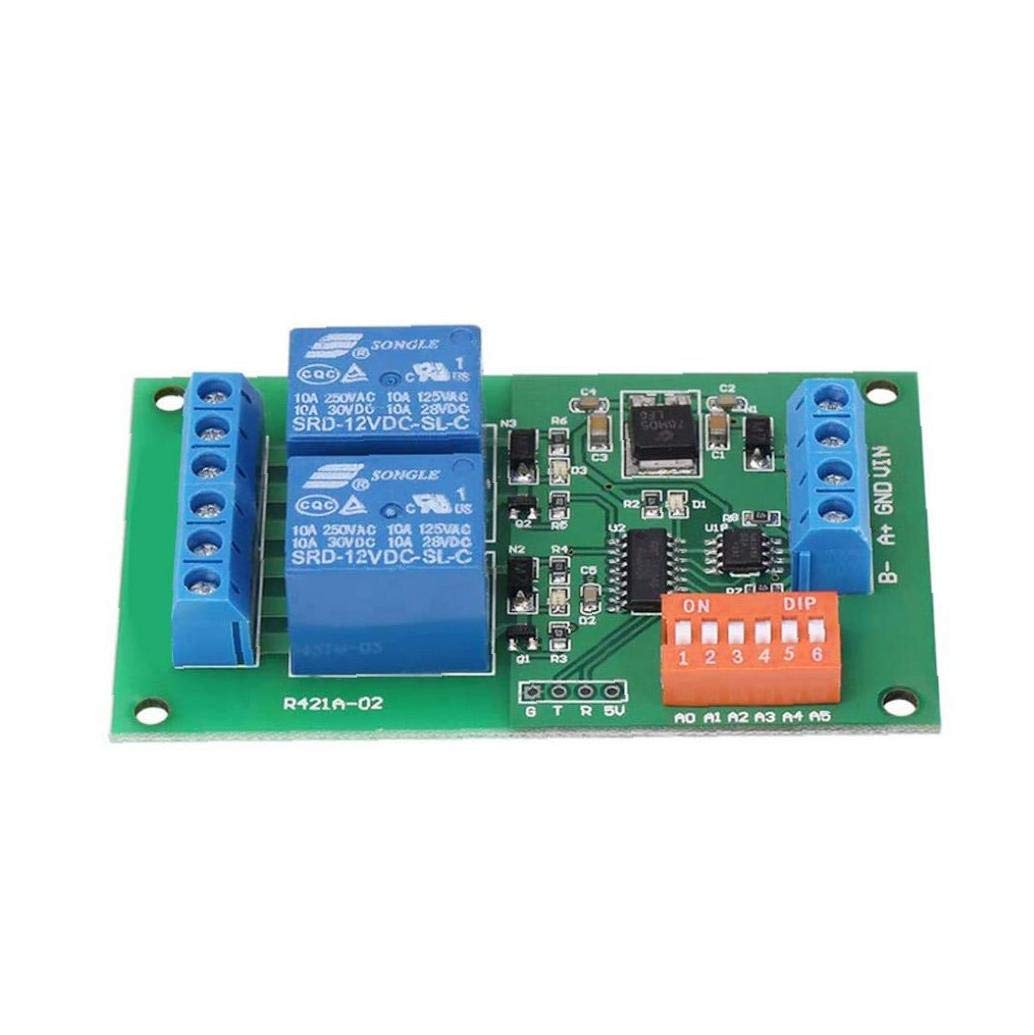 Buy Relay Module 2 Channel Relay Board Rs485 Modbus Rtu at Dual Command Input Serial Port Remote ...