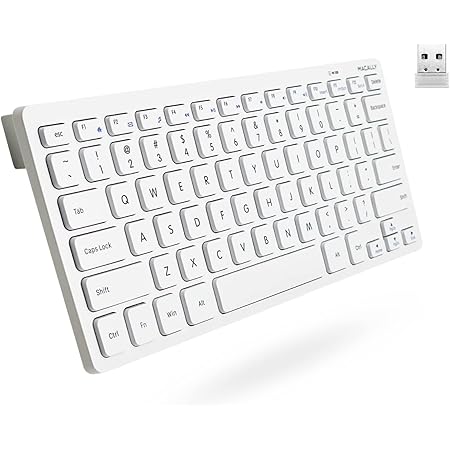 Amazon.com: Macally 2.4G Small Wireless Keyboard - Ergonomic ...