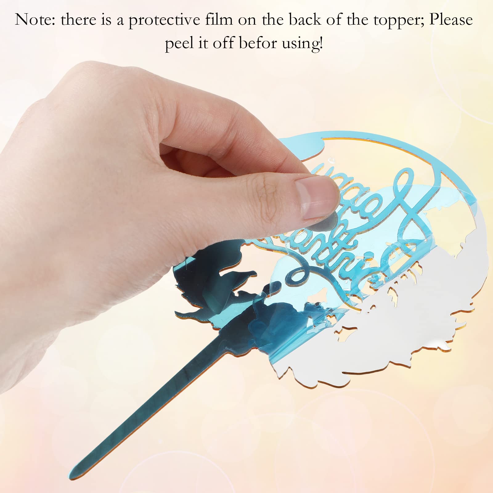 Snapklik.com : Coume 30 Pcs Happy Birthday Cake Toppers Flower Acrylic ...