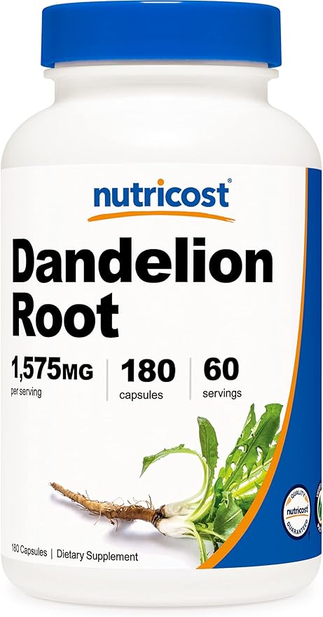 Amazon.com: Nutricost Dandelion Root Extract Capsules 525mg (180 ...