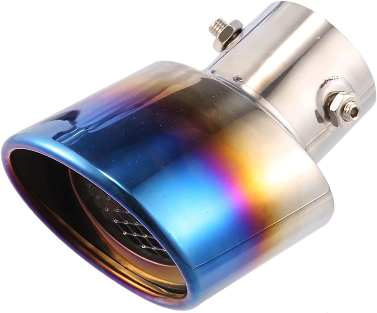 Amazon.com: X AUTOHAUX 63mm 2.5inch Inlet Curved Type Universal Exhaust Pipe Muffler Tip ...