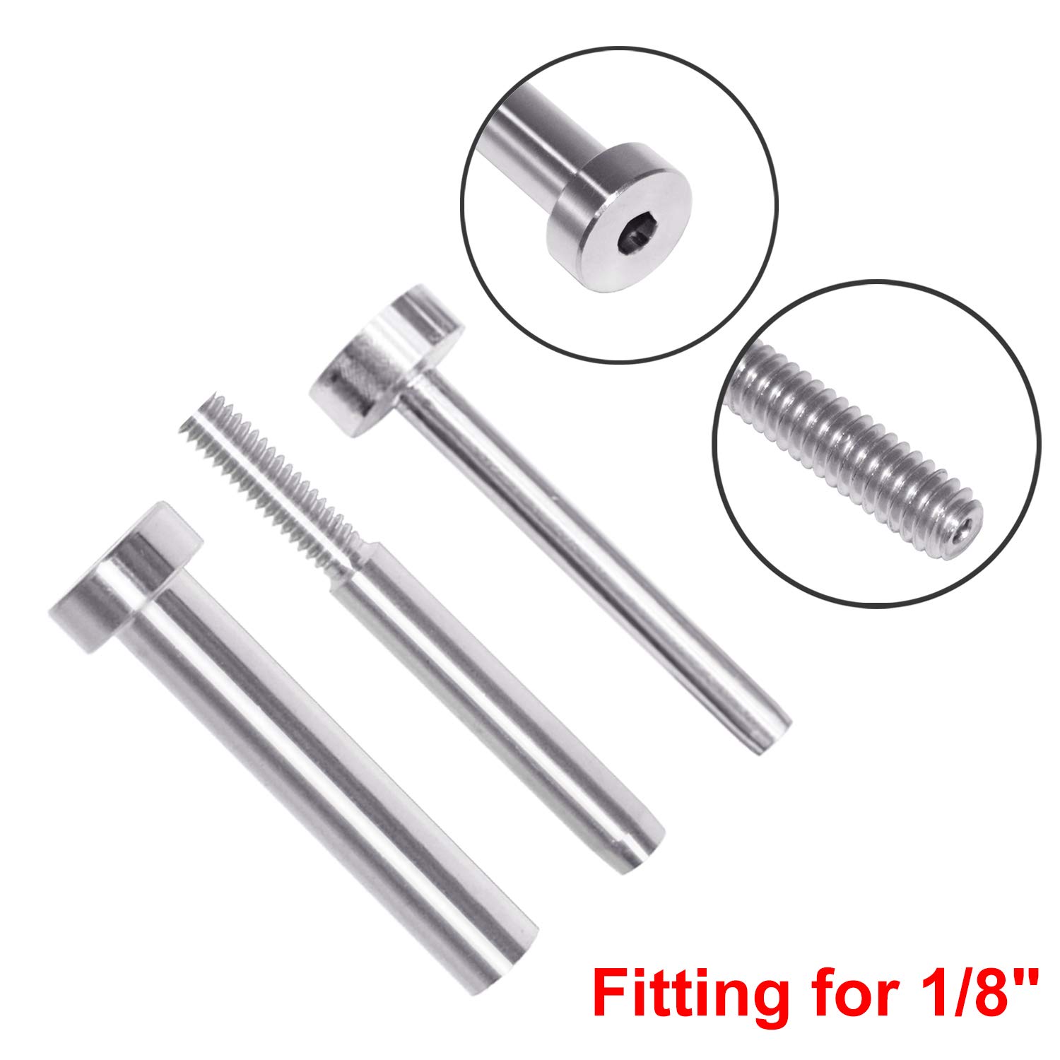 Snapklik.com : 20 Pairs Invisible Cable Railing Kit, T316 Stainless ...
