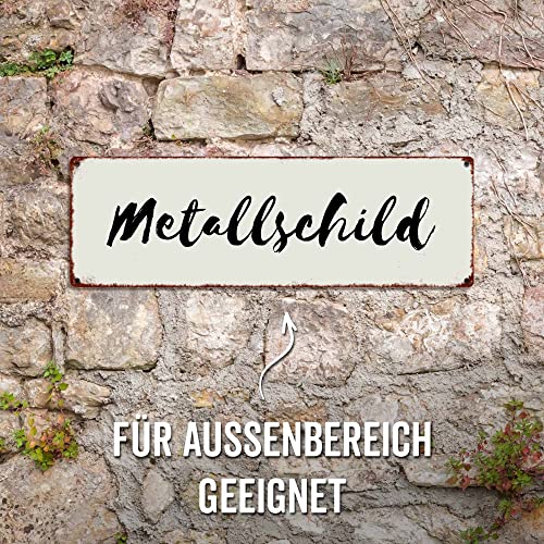 Interluxe Metallschild 20x20cm -Hier wohnt EIN Oldtimer 80 ...