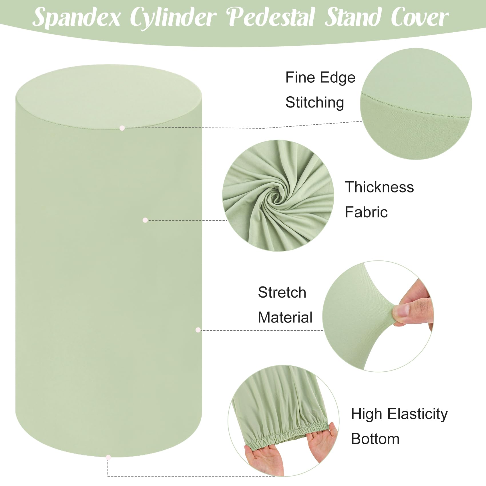 Snapklik.com : Spandex Cylinder Pedestal Stand Covers Set Of 5 ...