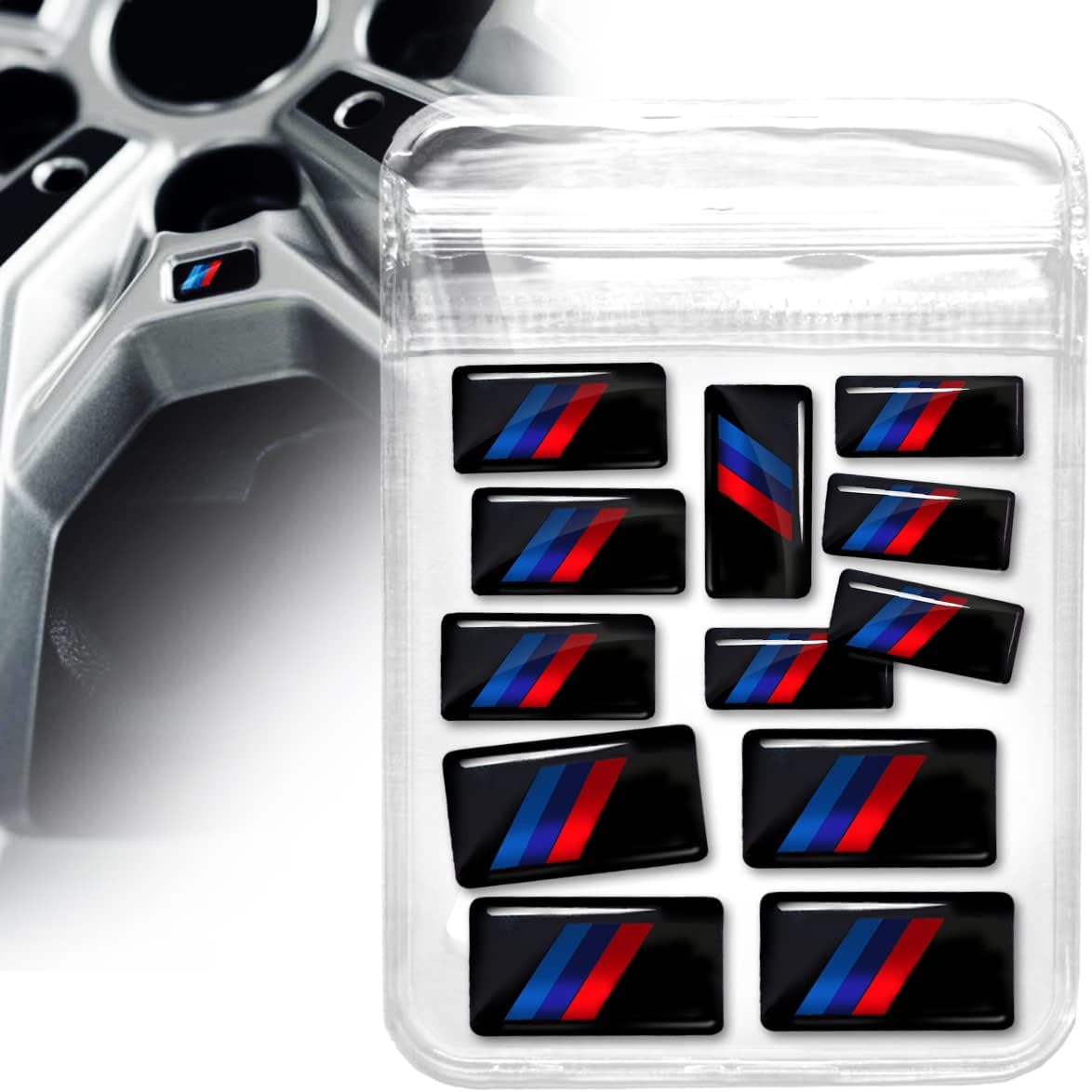 Amazon.com: 12pcs 3D Wheel Stickers, 1PC Steering Wheel Stickers ...