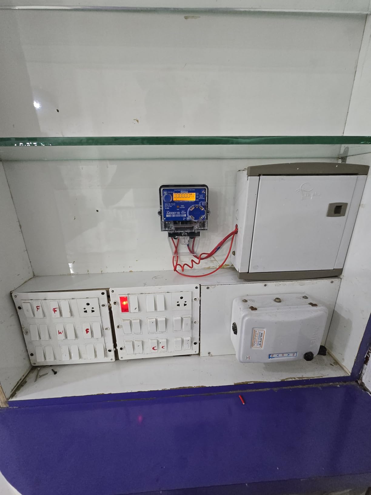 Genus 1-Phase Electric Energy LCD Sub Meter