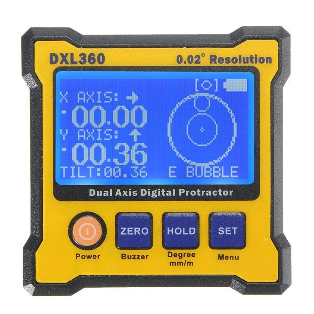 Digital Protractor Level Inclinometer Measuring Angle Ruler Elevation ...