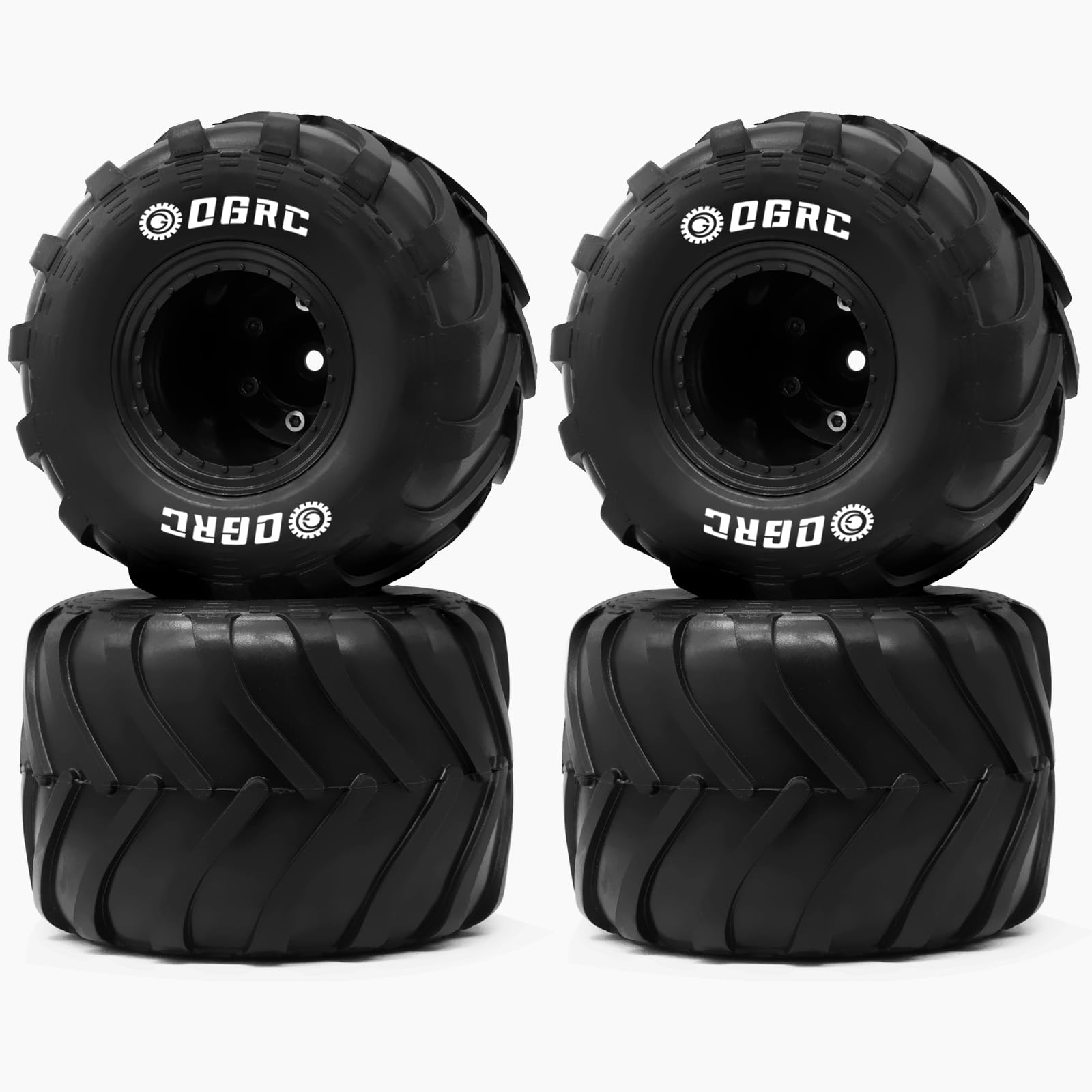 Buy OGRC 1.0 RC Monster Truck Wheel Rim Tires Set for FCX24 SCX24 C10 ...