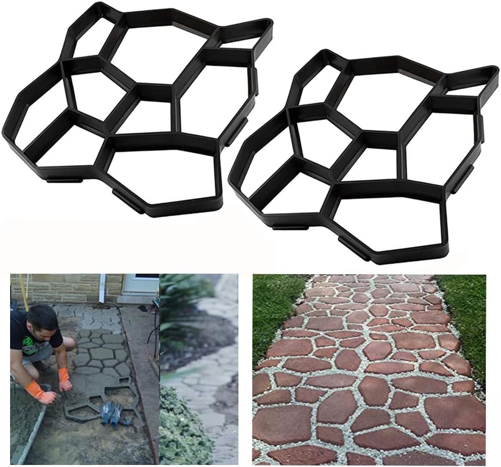 Amazon.com: Walk Path Maker Concrete Molds and Forms Pathmate Stone ...