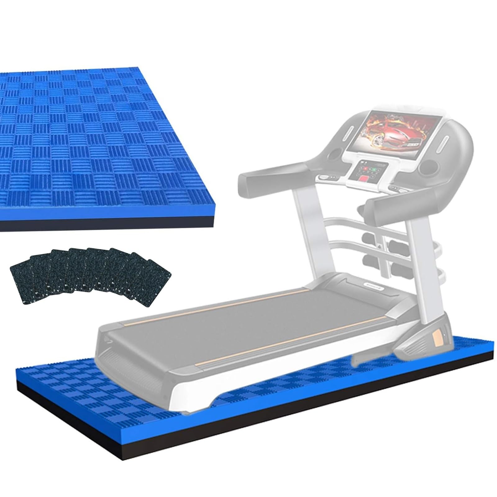 Floor Protection Pads 4 Pack Anti-Vibration Treadmill Mats - High ...