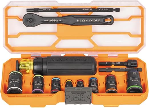 Klein Tools 65242 KNECT Impact Socket Set, Ratcheting Screwdriver Set ...