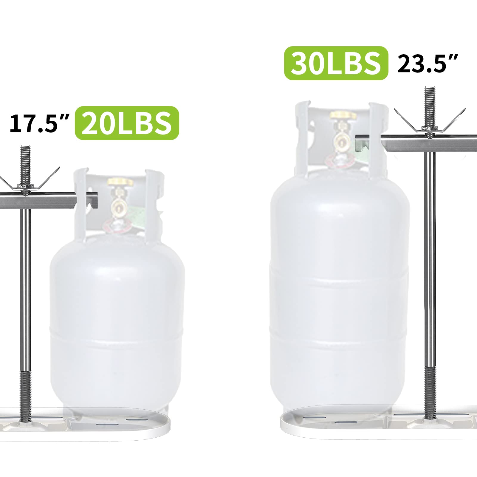 Snapklik.com : RVMATE RV Dual Propane Tank Mounting Rack For 30 Lbs Tanks