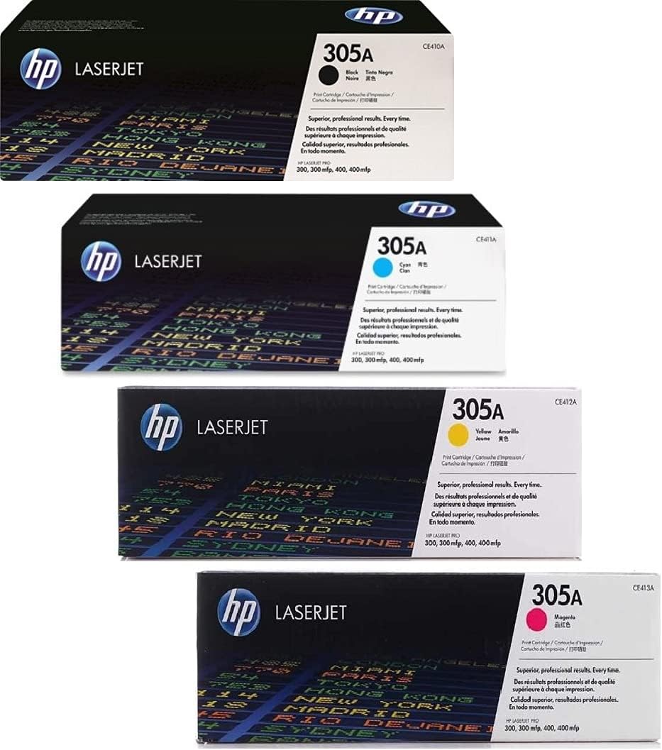 Amazon.com: Original HP 305A Toner Cartridge CE410A / CE411A / CE412A ...