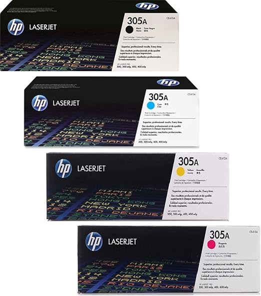 Amazon.com: Original HP 305A Toner Cartridge CE410A / CE411A / CE412A ...