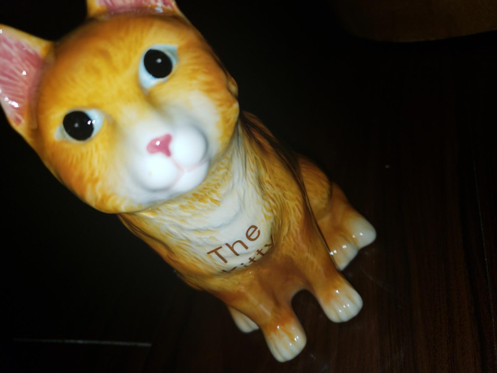 Amazon.com: Cute Kitty Cat Kitten Ceramic Saving Piggy Coin Bank Money ...