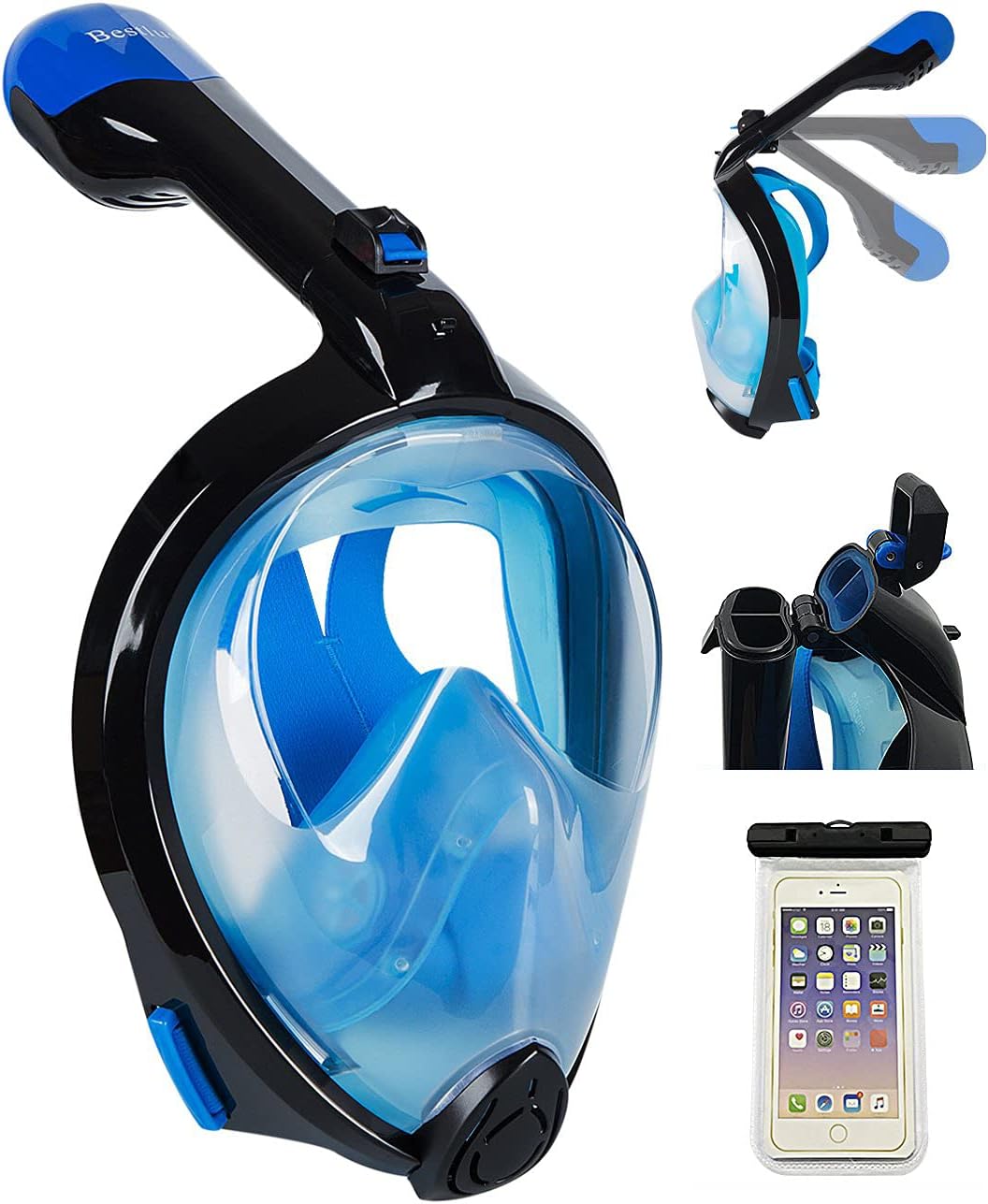 Bestlus Volles Gesicht Schnorchelmaske Faltbare Edition 3.0 Panorama ...