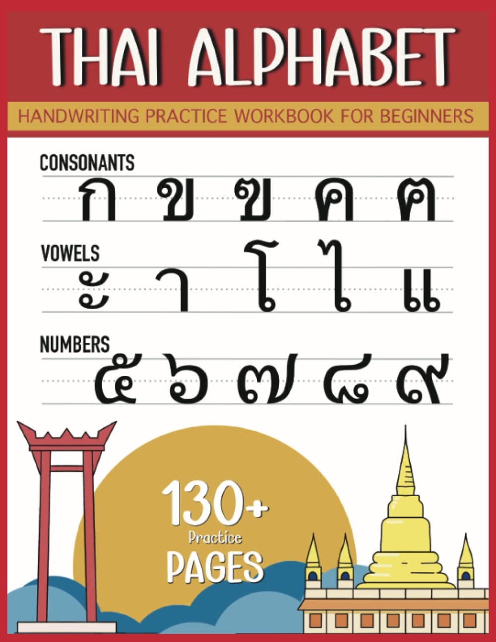 Thai Alphabet Handwriting Practice Workbook for beginners: Basic Thai ...