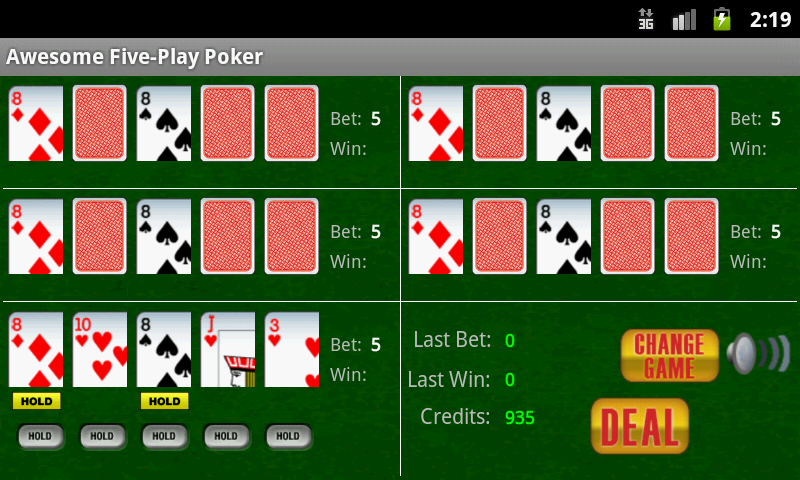 Awesome Five-Play Video Poker - App on Amazon Appstore