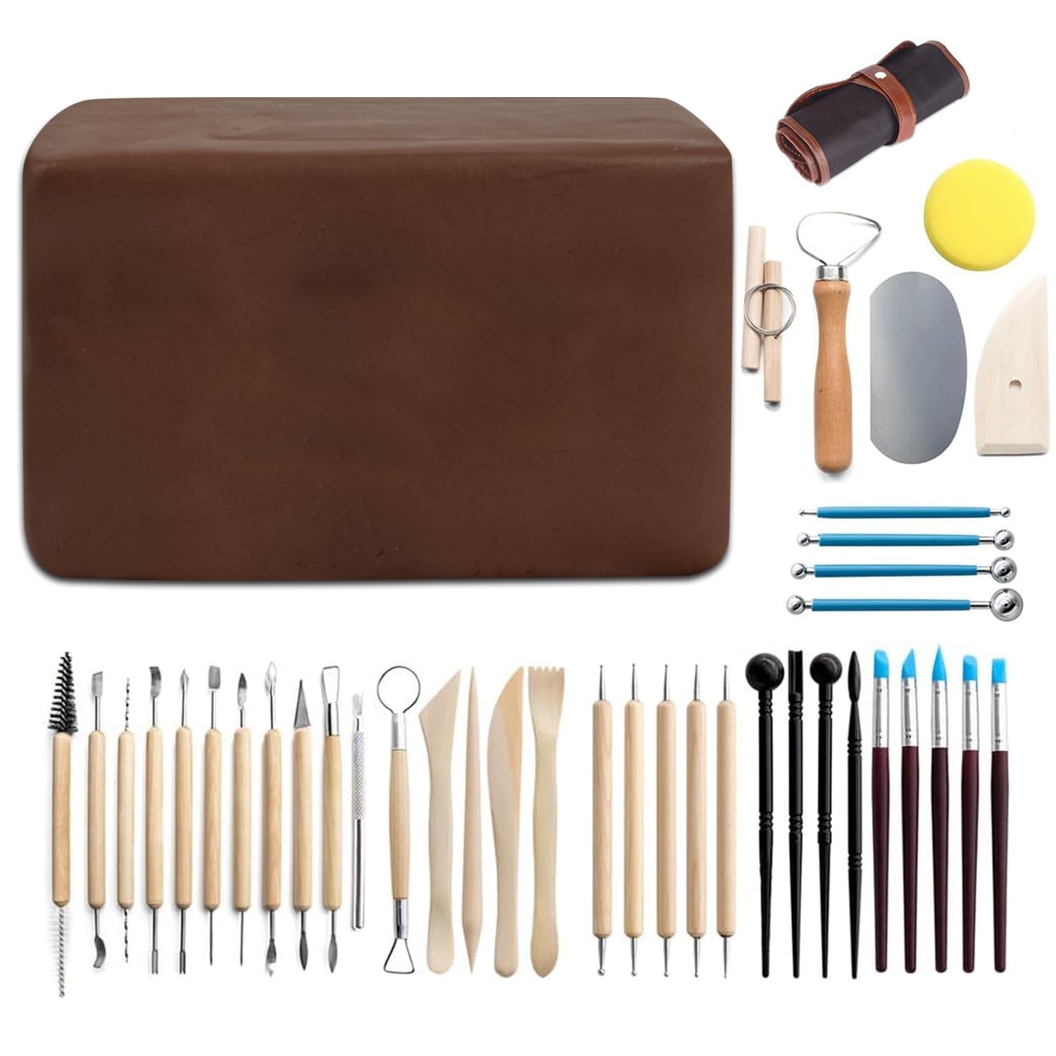 Snapklik.com : SMAPHY Air-Dry Sculpting Clay, 40 Pcs Pottery Tool Set ...