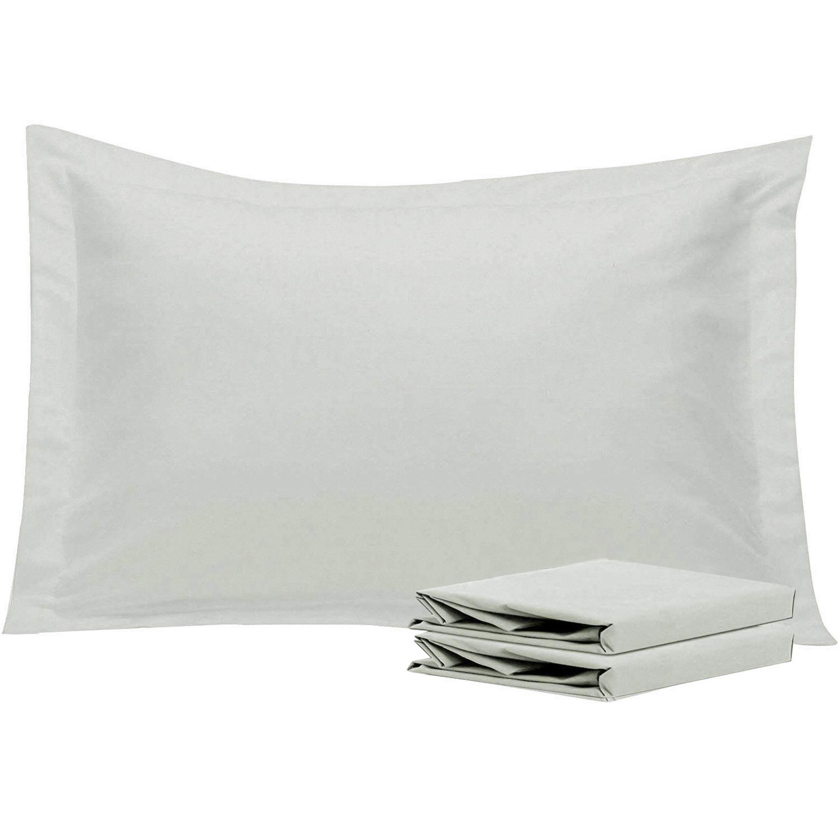 NTBAY 2 Pack 100% Brushed Microfiber Oxford Pillowcases, 1800 Super ...