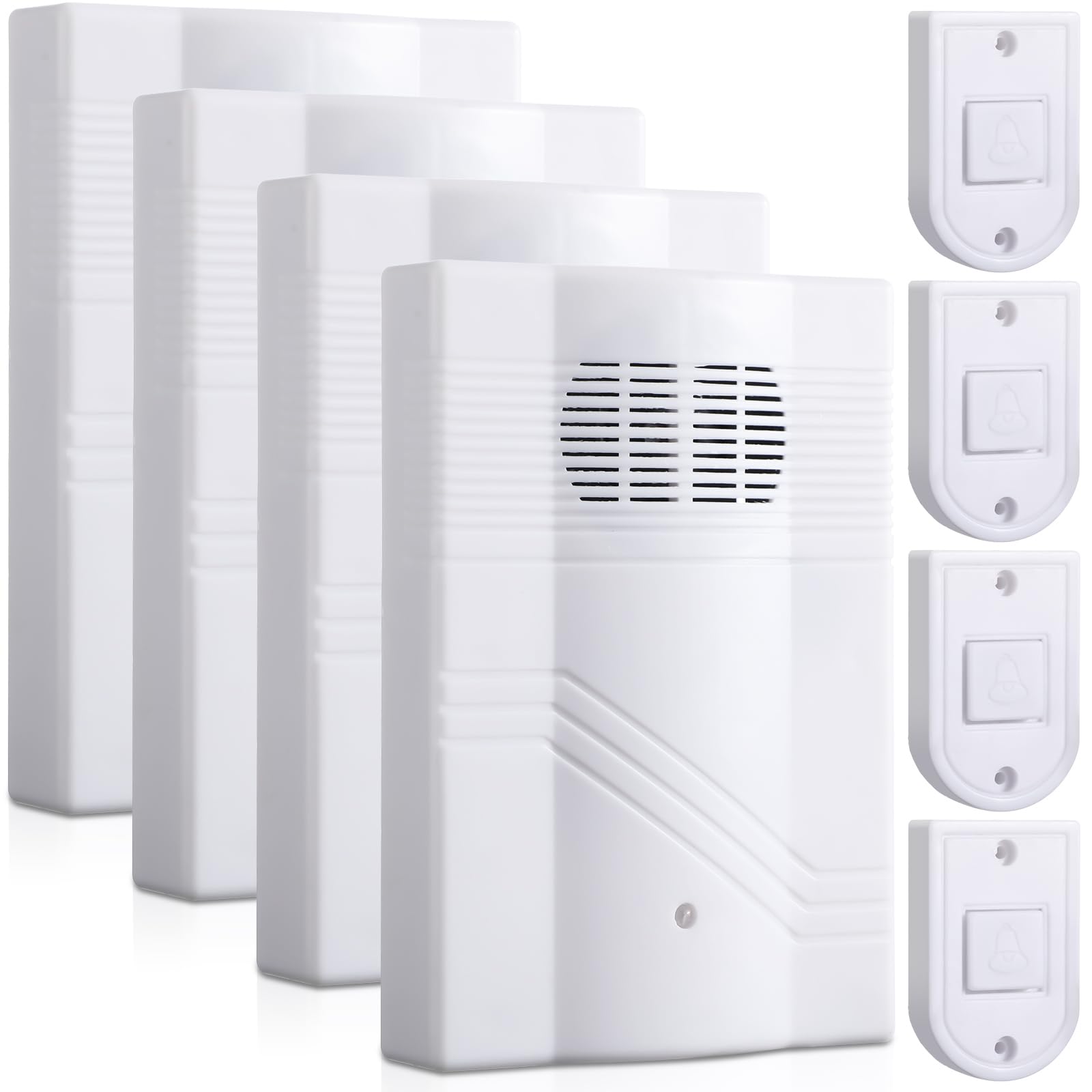 Relaxweex 4 set Wired Doorbell Kit Waterproof Battery Operated Doorbell ...