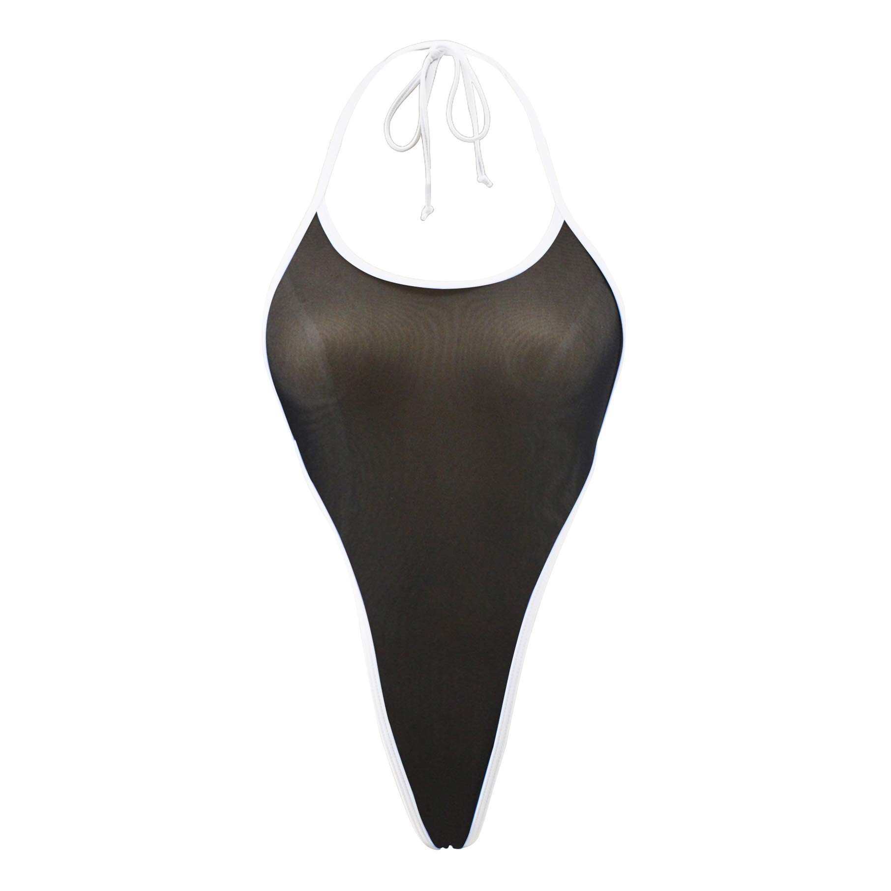 Sherrylo Sheer Bodysuit Mesh Monokini Swimsuit Sexy High Cut See ...