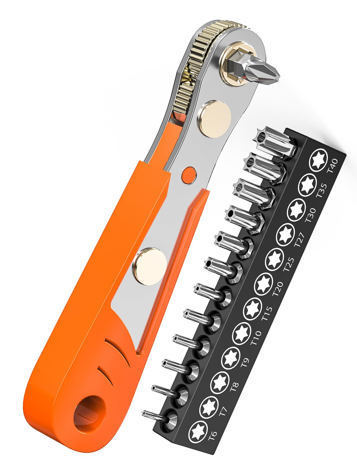 Right Angle Phillips Magnetic Screwdriver with Torx Bits Set, Ancable 1 ...