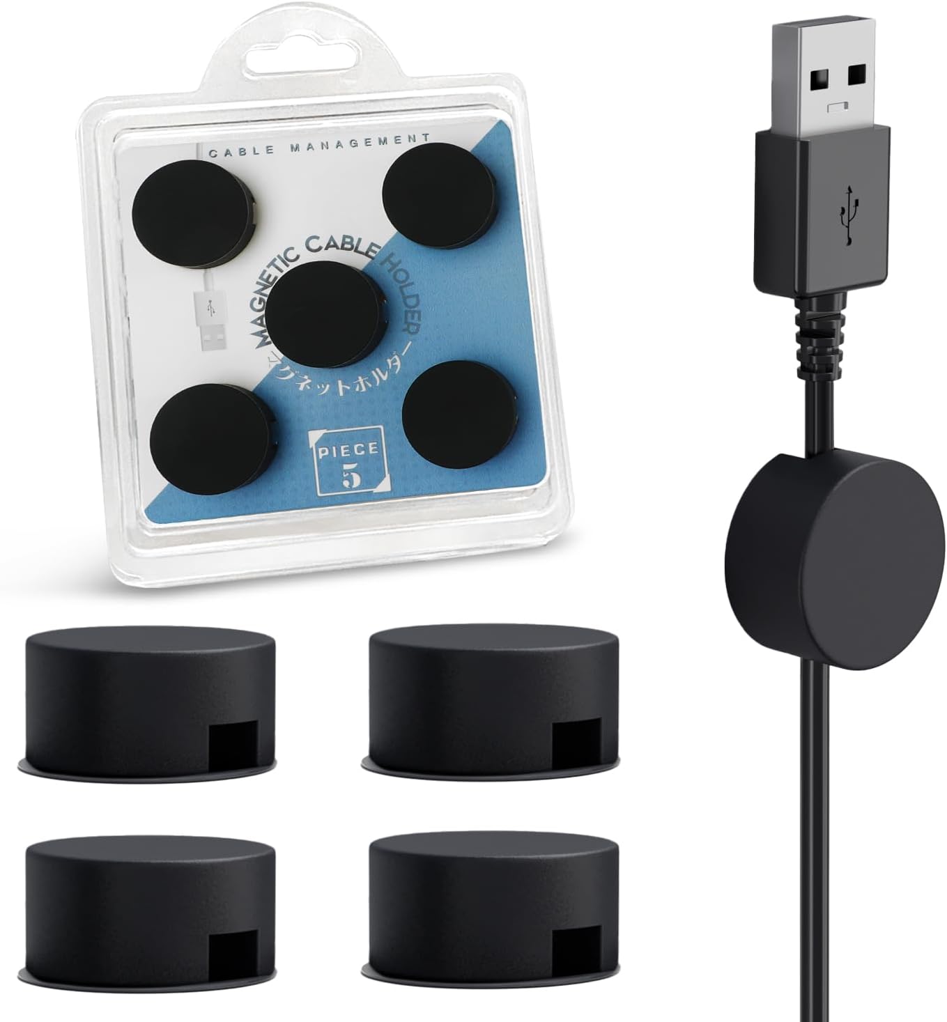 Amazon.com: Cable Management, Magnetic Cord Organizer, Desk Cord Holder ...