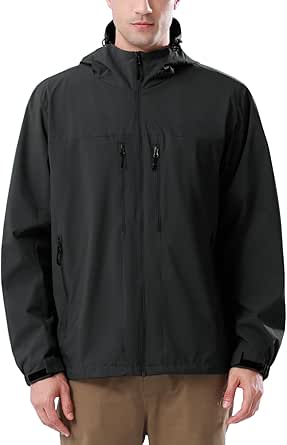 CAMEL CROWN Men's Waterproof Softshell Jacket Lightweight Windbreaker ...