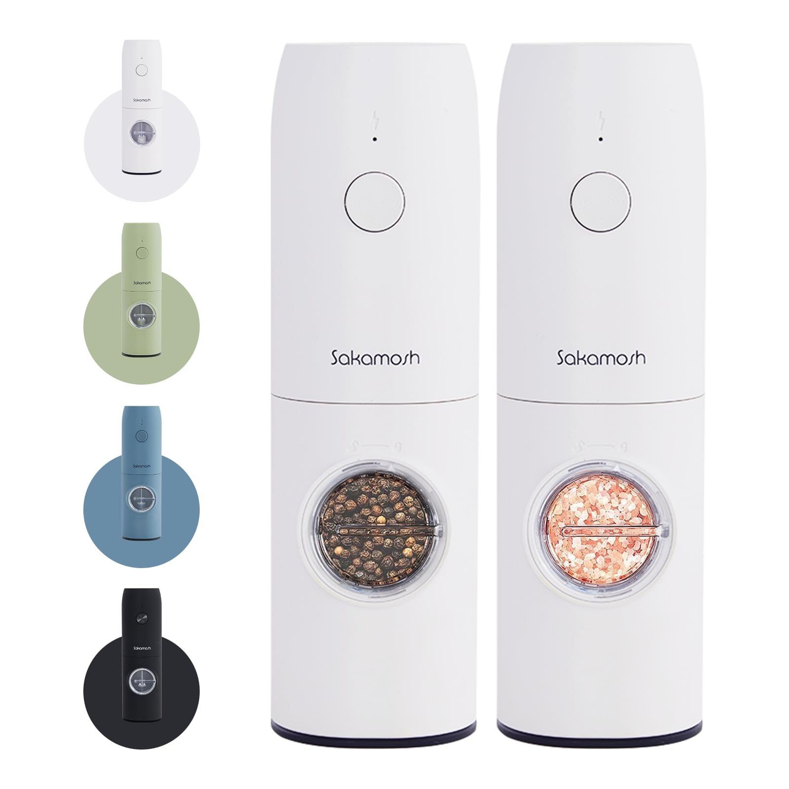 Amazon.com: Electric Salt and Pepper Grinder Set, Rechargeable ...