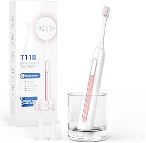 Amazon.com: RTTTears Electric Toothbrush for Adults and Kids,Rechargeable Sonic Toothbrushes,5 ...