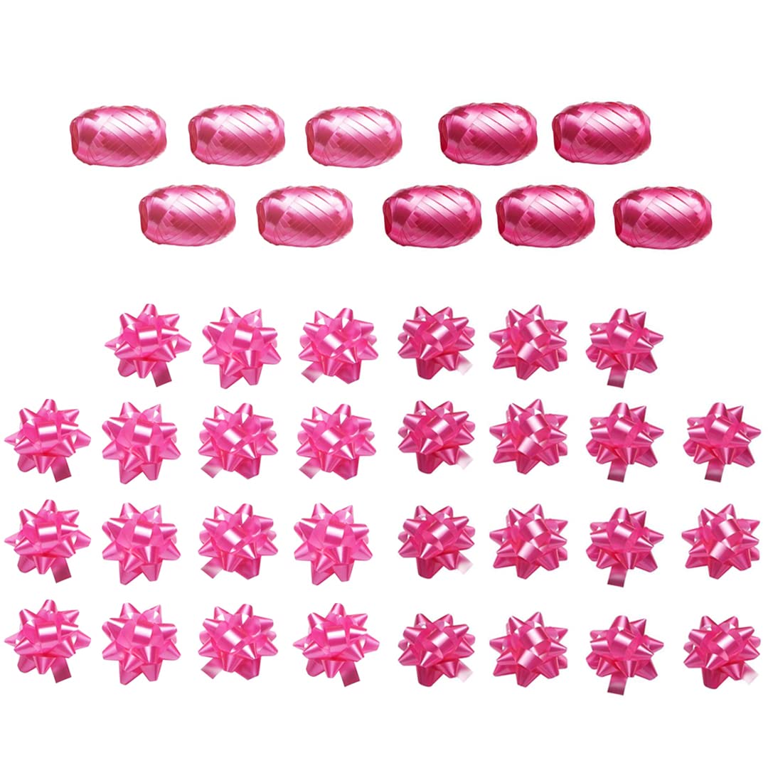 Kissymix 40 Piece Pink Ribbon and Bow Pack - Pink Wrapping Accessories ...