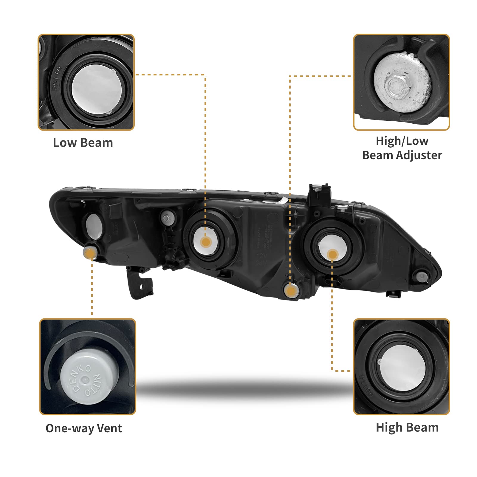 Snapklik As Headlight Assembly For 2006 2007 2008 2009 2010 2011
