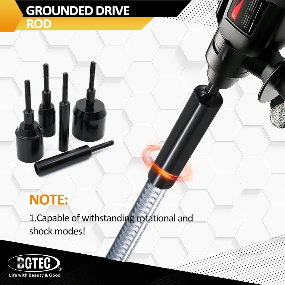 Snapklik.com : Ground Rod Driver Bit- 2pcs 5/8" SDS Plus Grounding Rod ...
