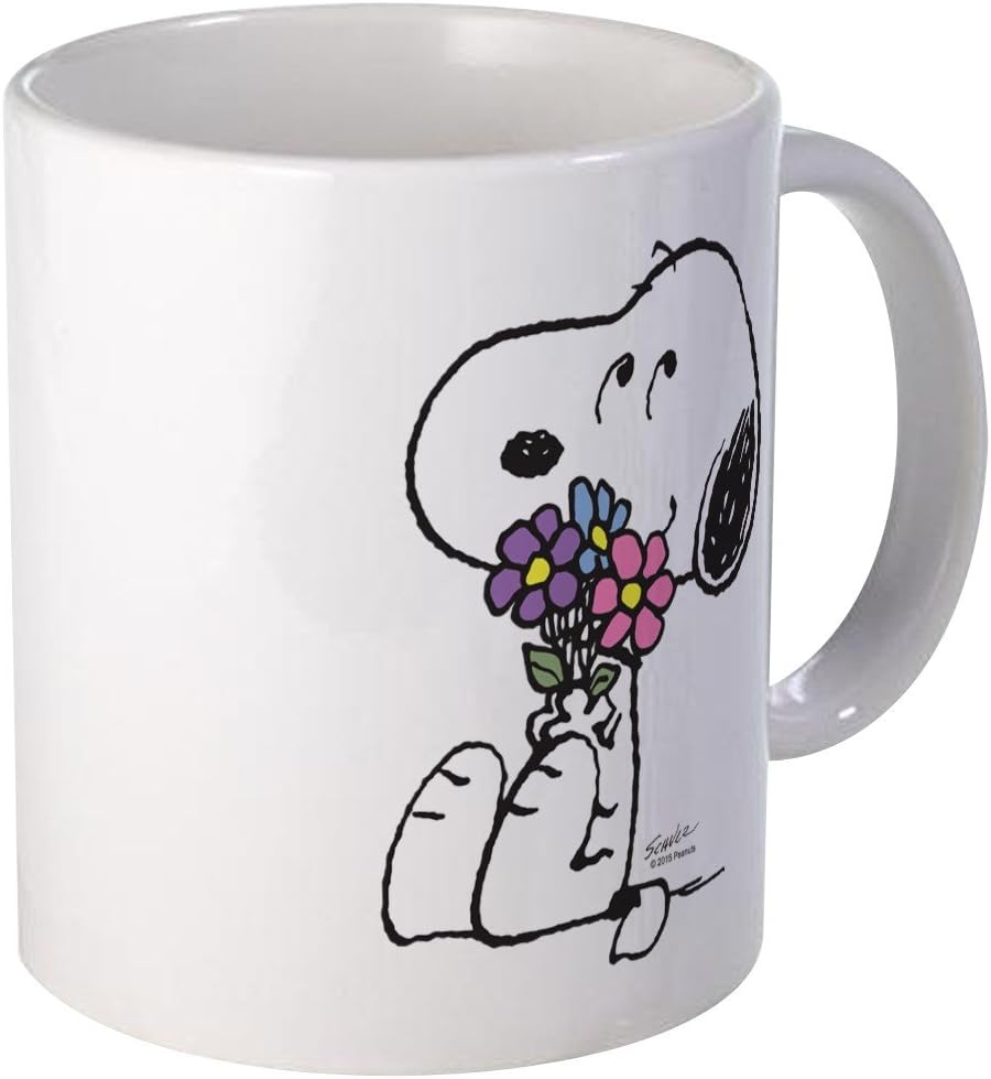 Amazon.com: CafePress Peanuts Snoopy Mugs 11 oz (325 ml) Ceramic Coffee ...